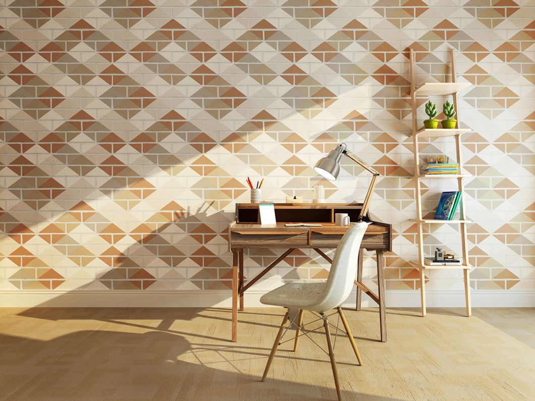 New PVC High Quality Wallpaper Modern Luxury Colorful Brick Design